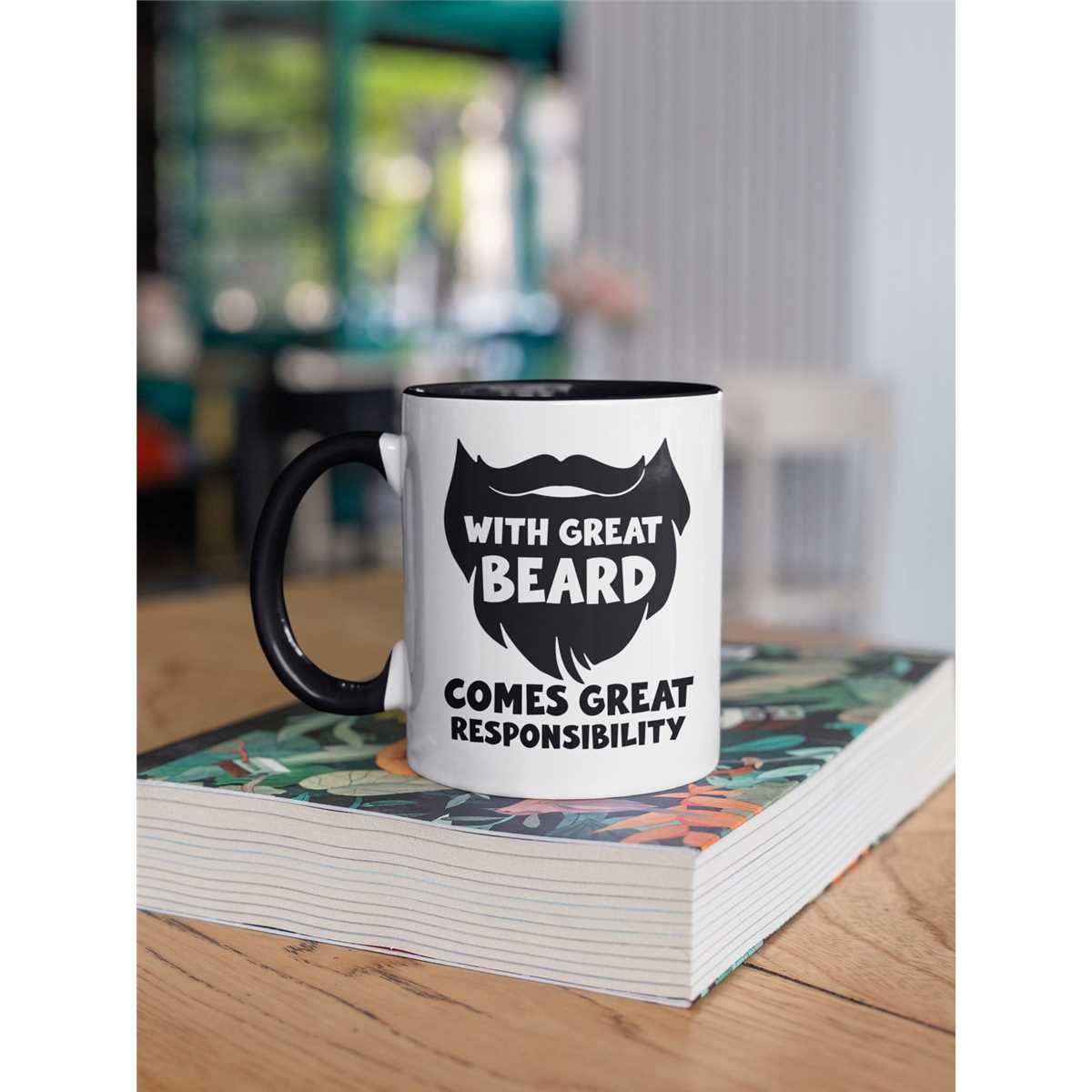 Beard Mug, With Great Beard Comes Great Responsibility, Funn | Inspire ...