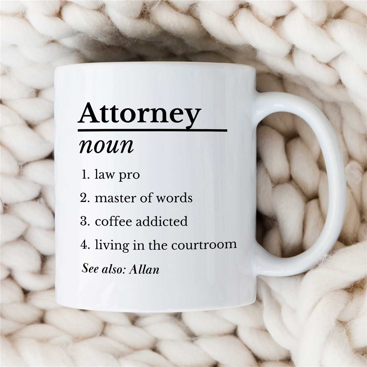 Custom Attorney Definition Mug, Personalized Gift for Lawyer | Inspire ...