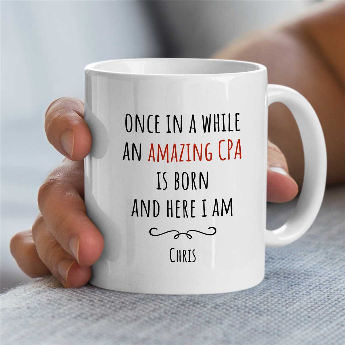 Custom Amazing CPA Mug, Personalized Gift for Accountant Dad | Inspire ...