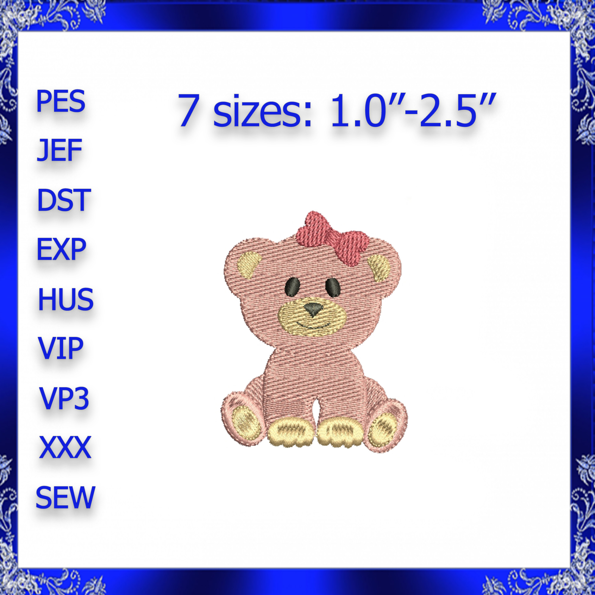 Mini Bear Embroidery design BEAR machine Embroidery design g | Inspire ...