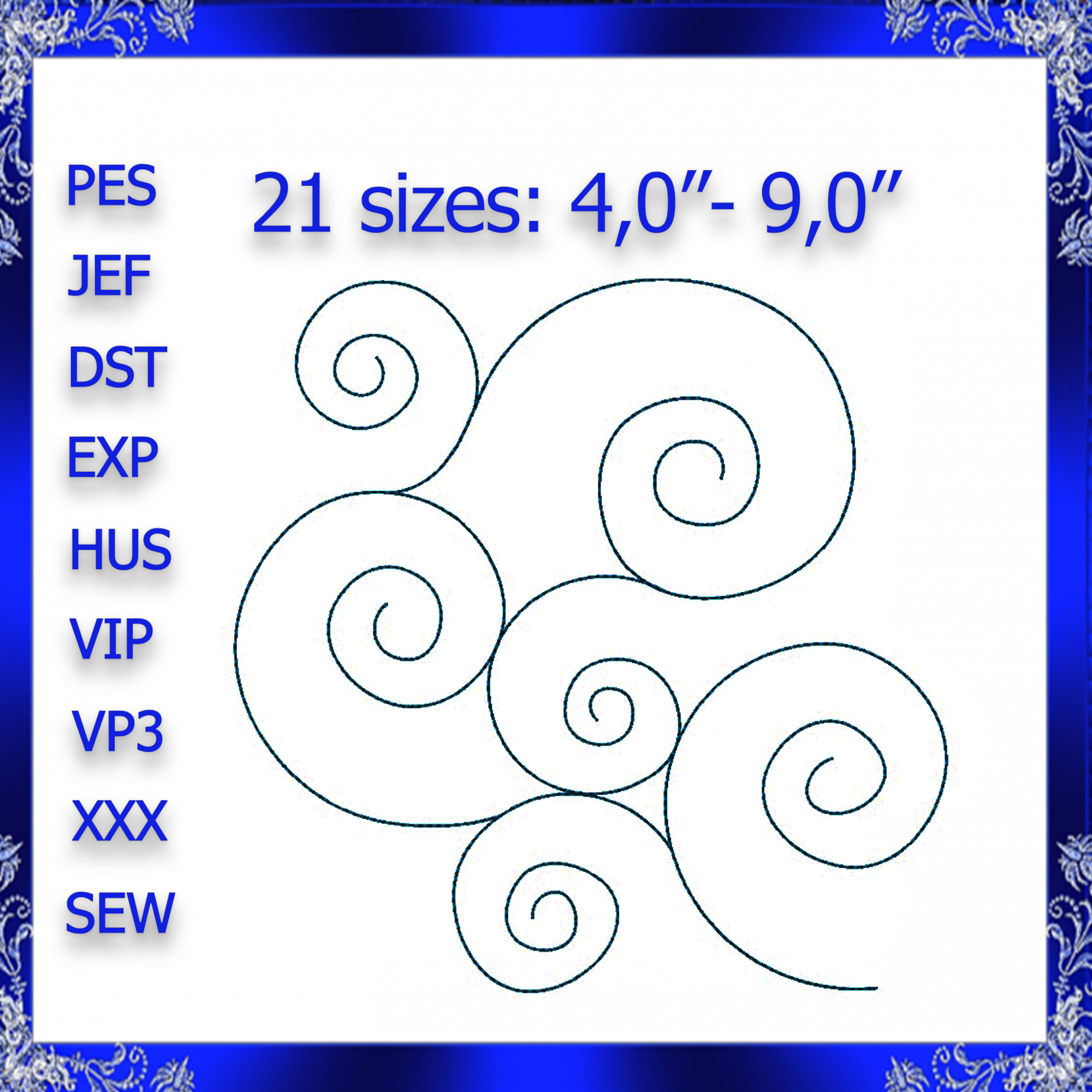Quilting Swirls machine Embroidery Design quilting swirls qu | Inspire ...