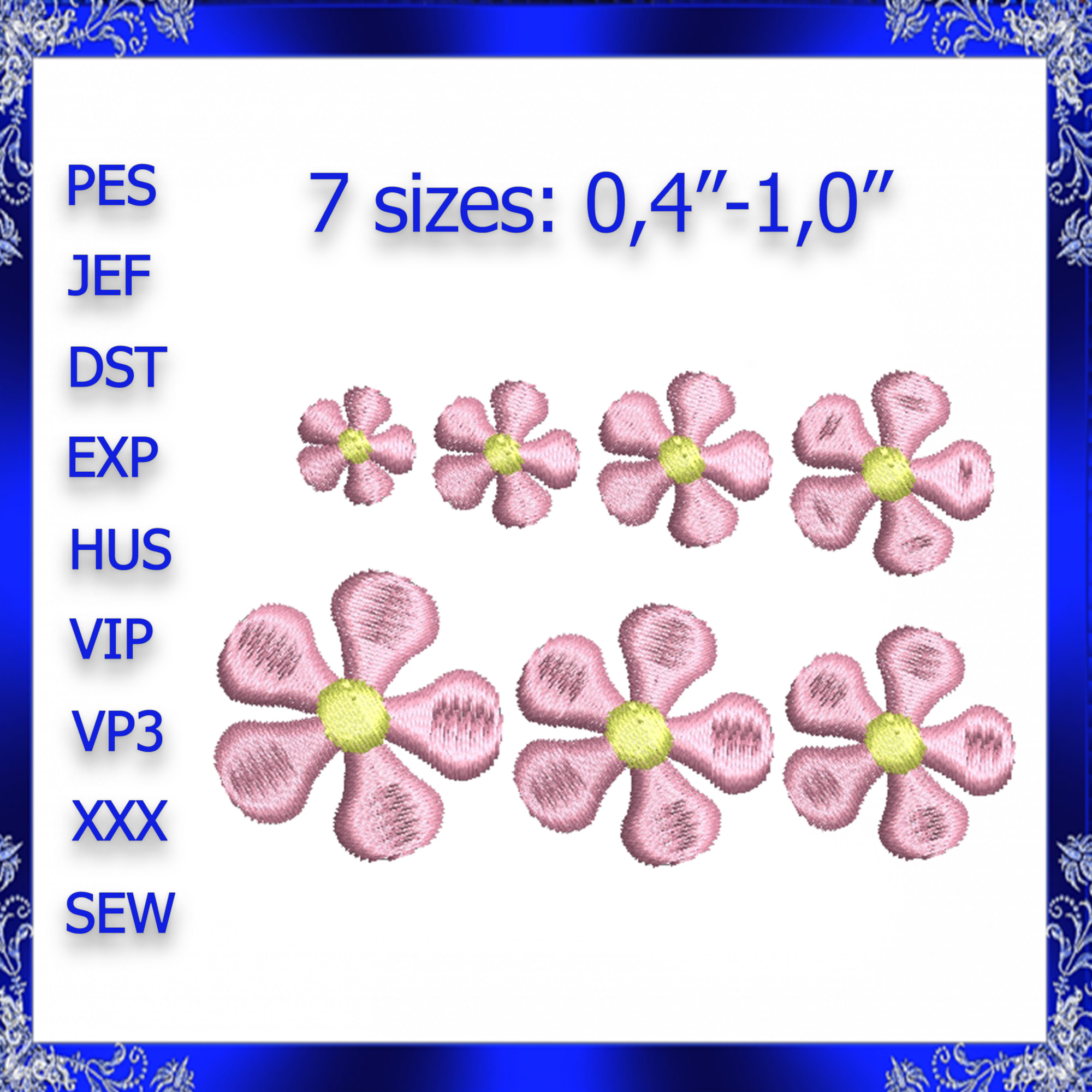 Tiny flower embroidery design flower mini machine embroidery | Inspire ...