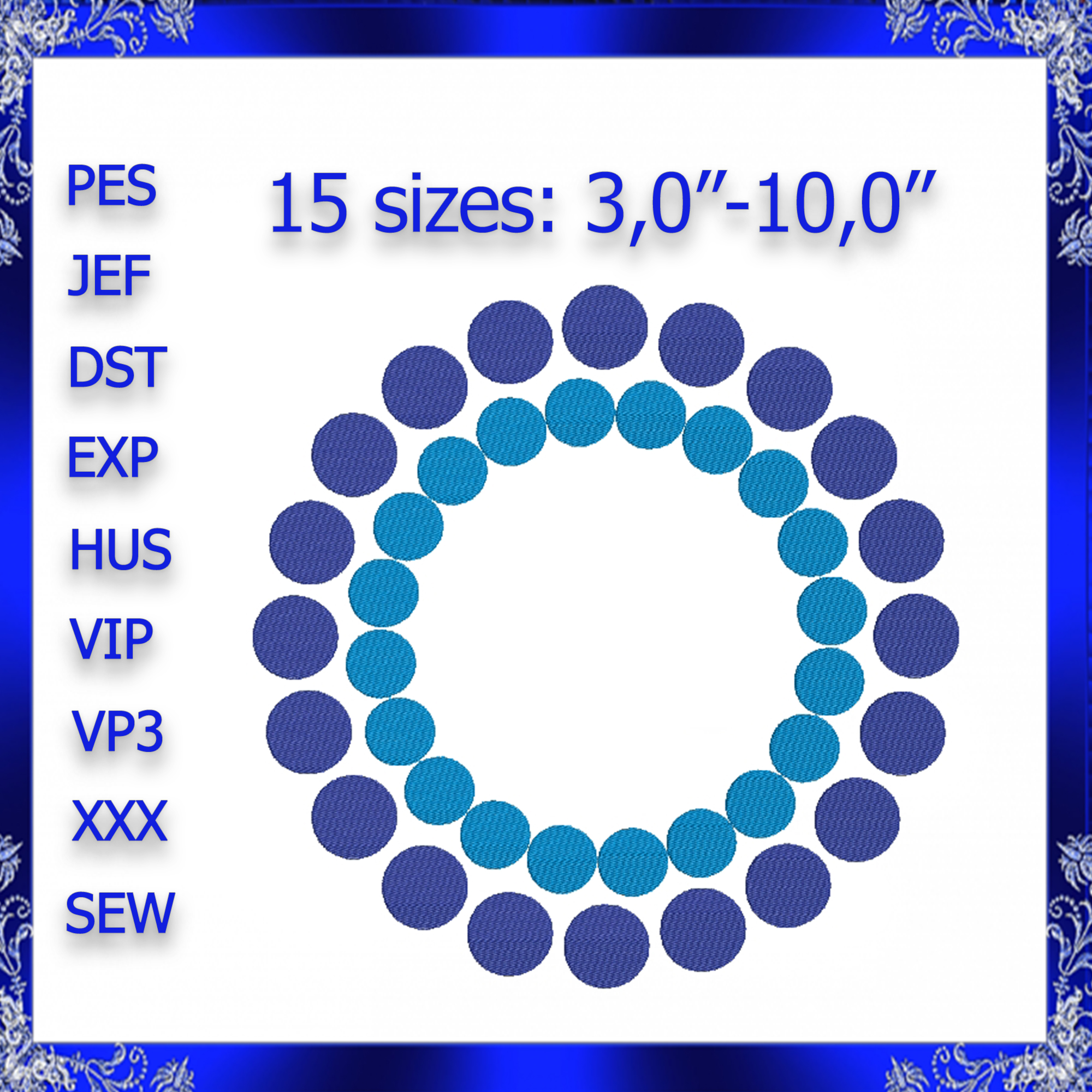 Circle frame machine Embroidery Design Circle Frame Fill Emb | Inspire ...