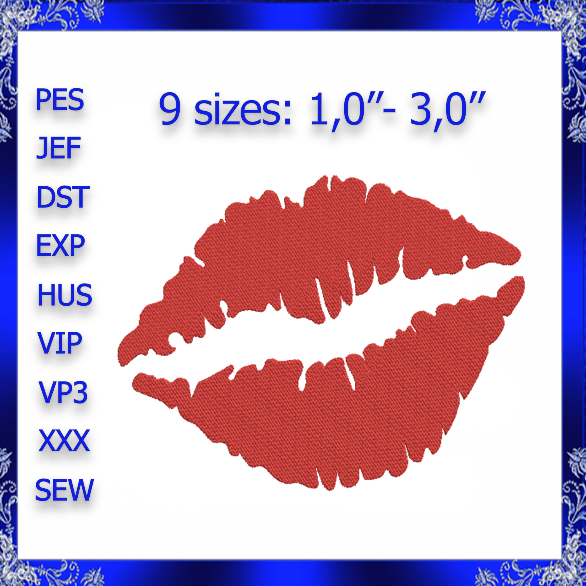 Lips mini machine embroidery design tiny Kiss embroidery fil | Inspire ...