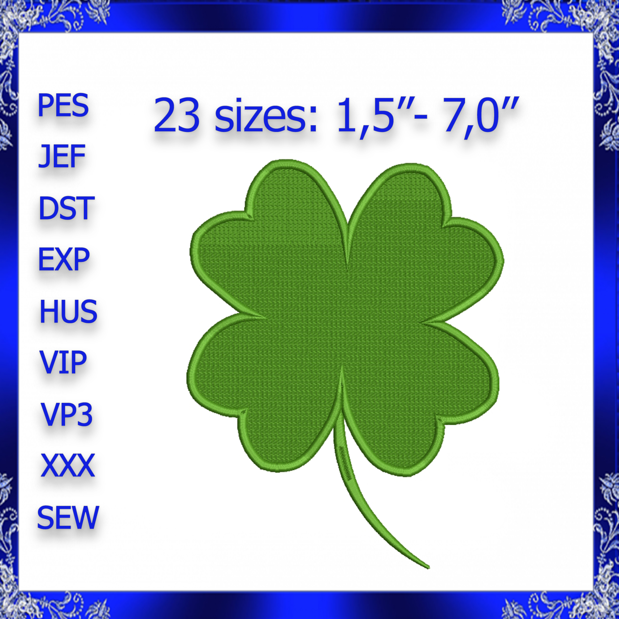 Clover 4 Leaf machine Embroidery Design Clover Embroidery Sh | Inspire ...