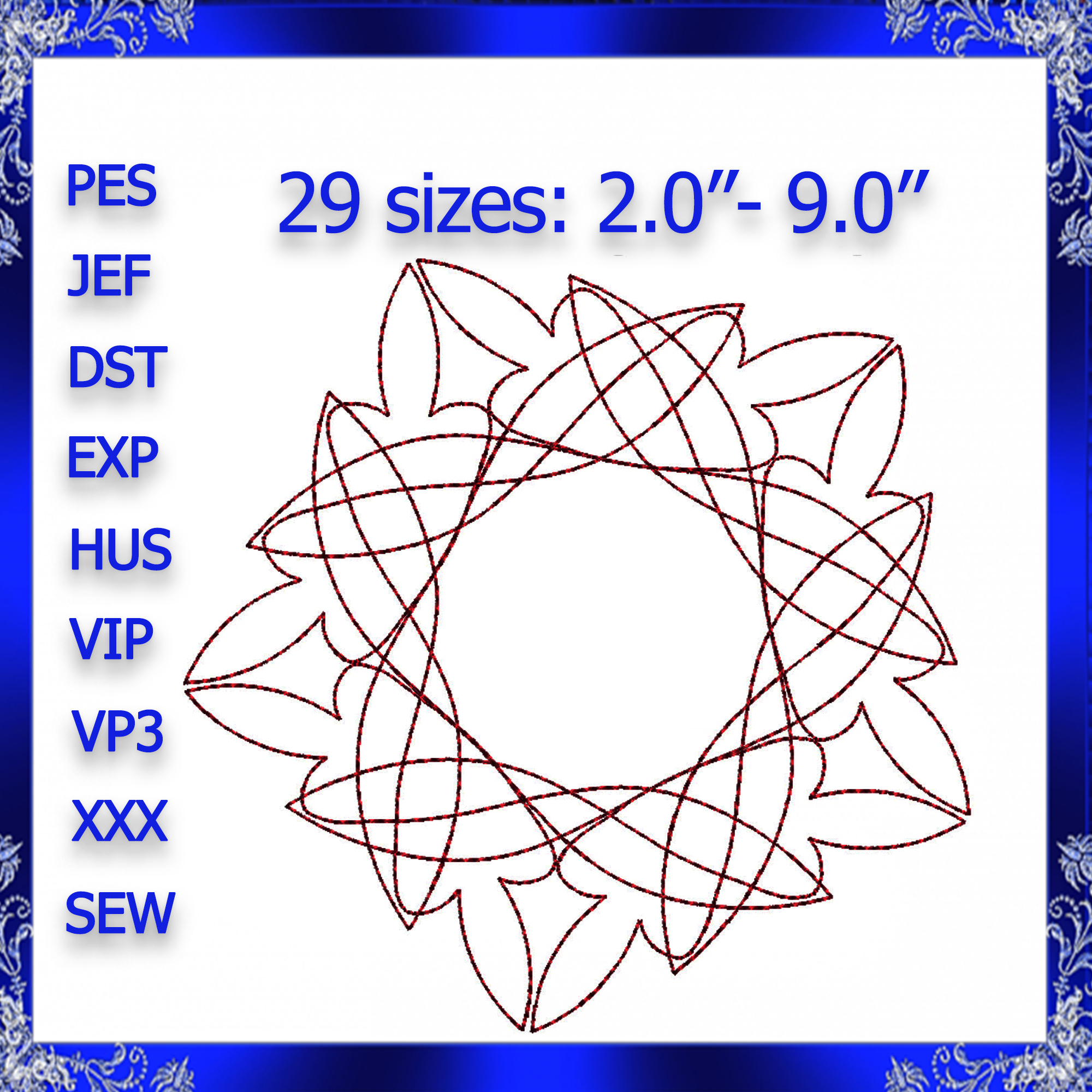 Quilt block machine embroidery design instant download quilt | Inspire ...