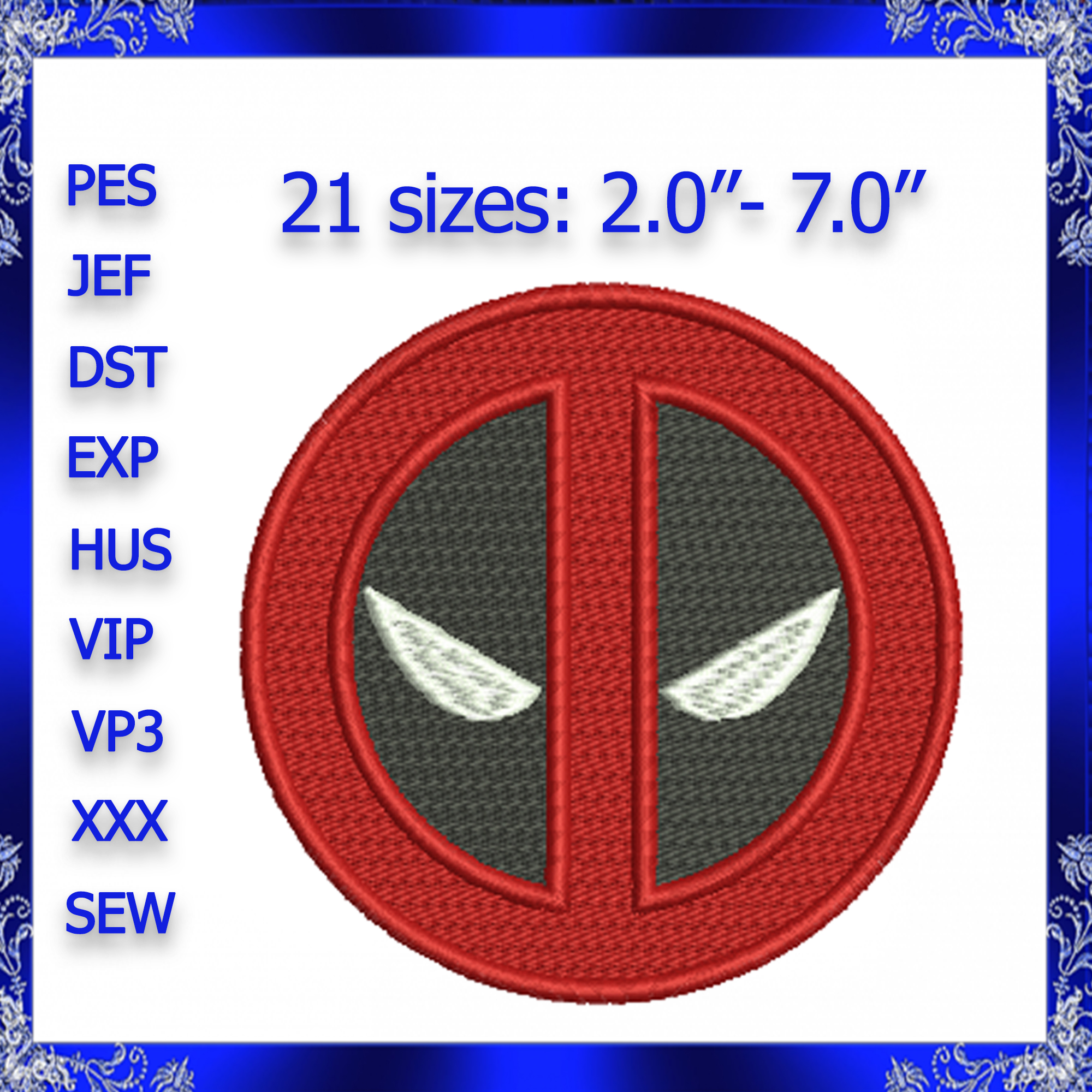 Deadpool Embroidery Design | Inspire Uplift