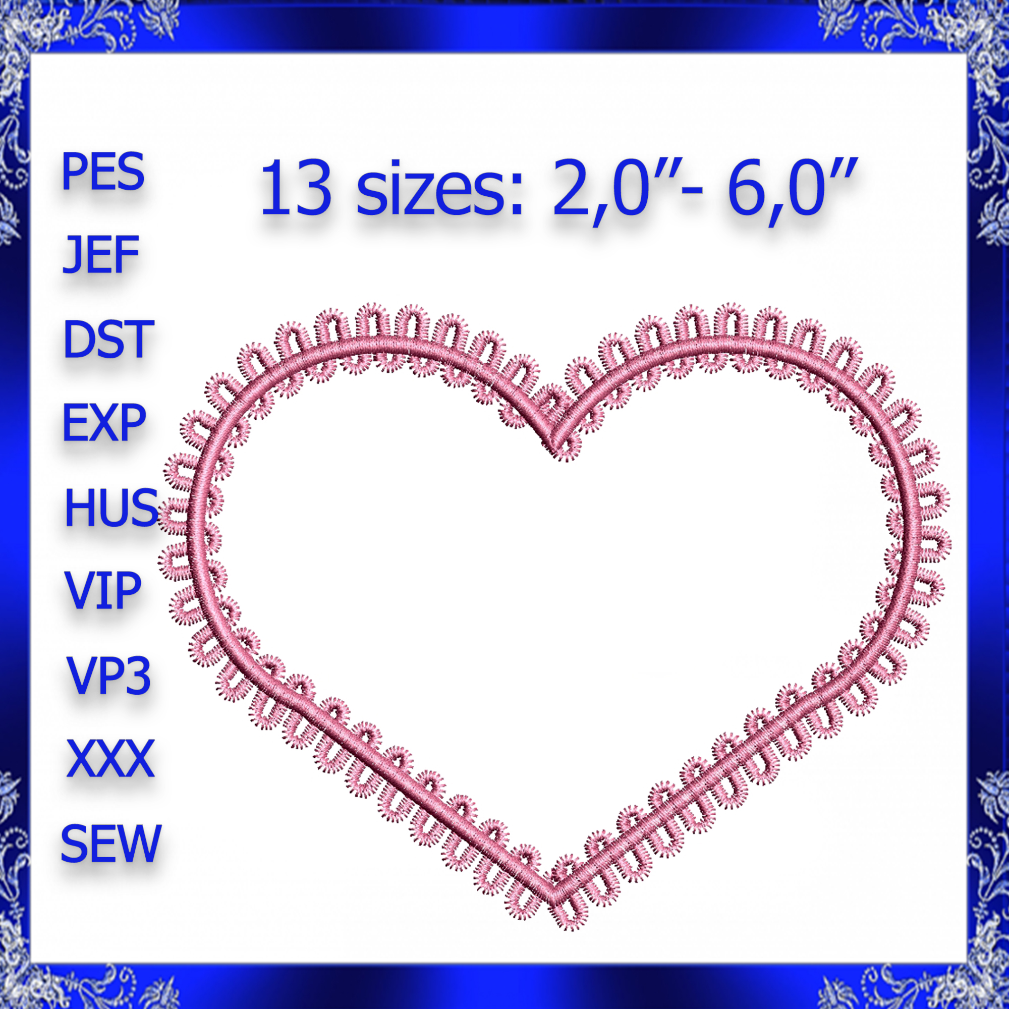 HEART Embroidery Design mini Heart love embroidery design Ma | Inspire ...