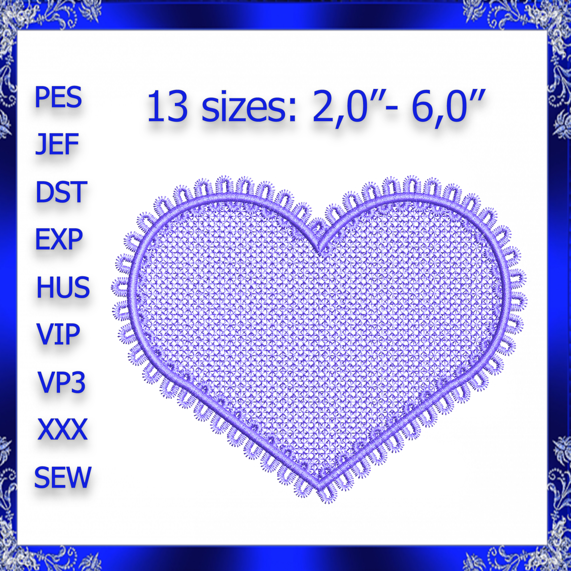 FSL Heart machine embroidery Heart Free standing lace embroi | Inspire ...