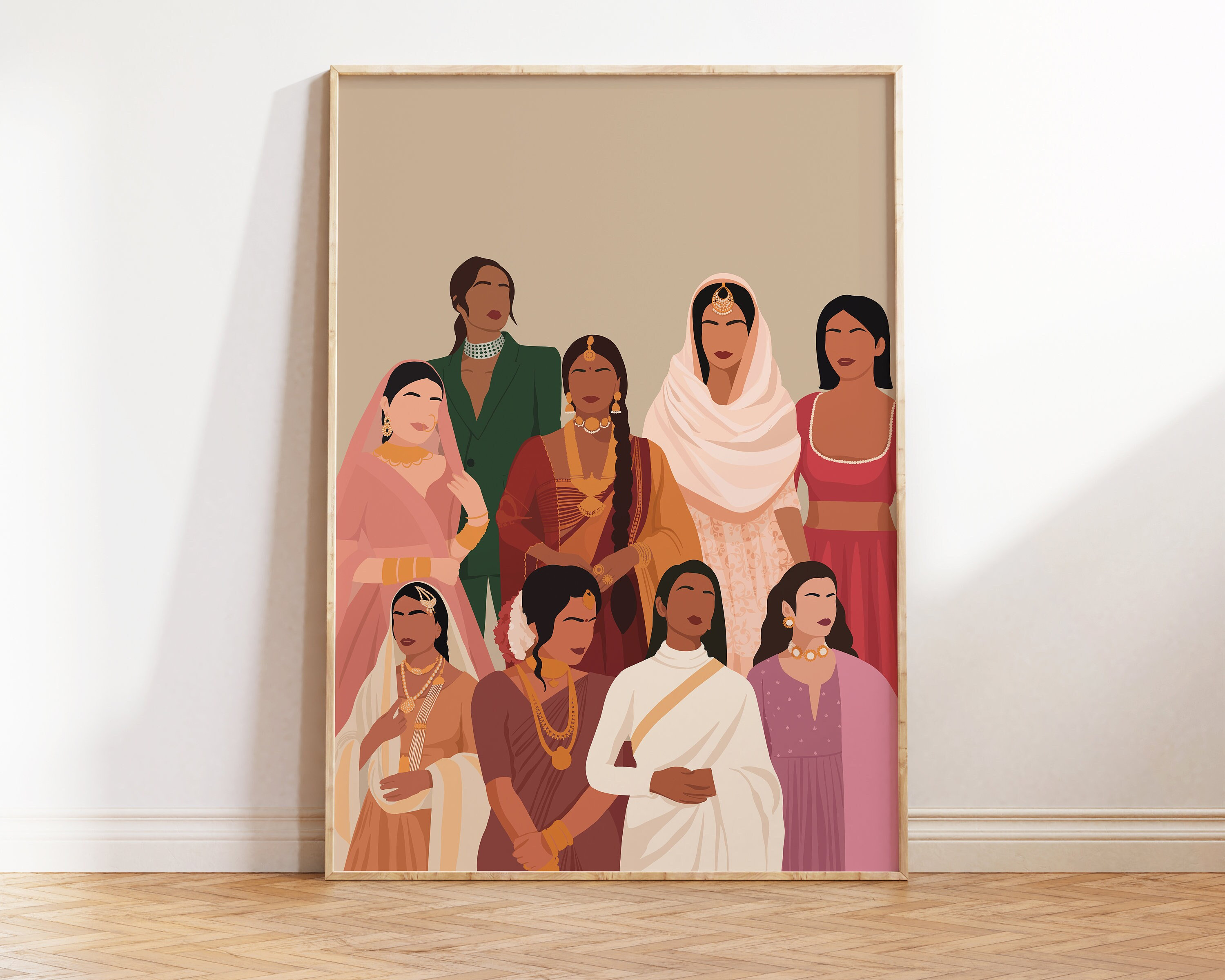 Desi Diversity Art Print, People Poster, Multicultural Art, | Inspire ...