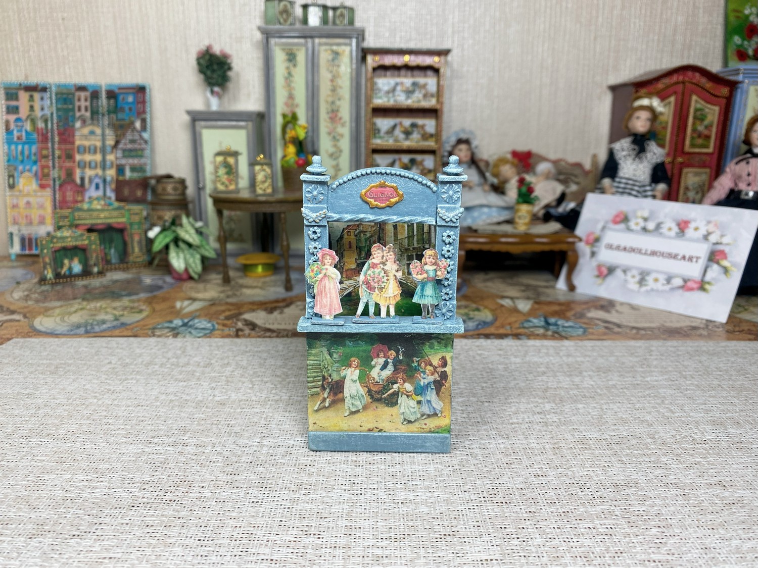 Puppet theater in vintage style. 1:12. Dollhouse miniature. | Inspire ...