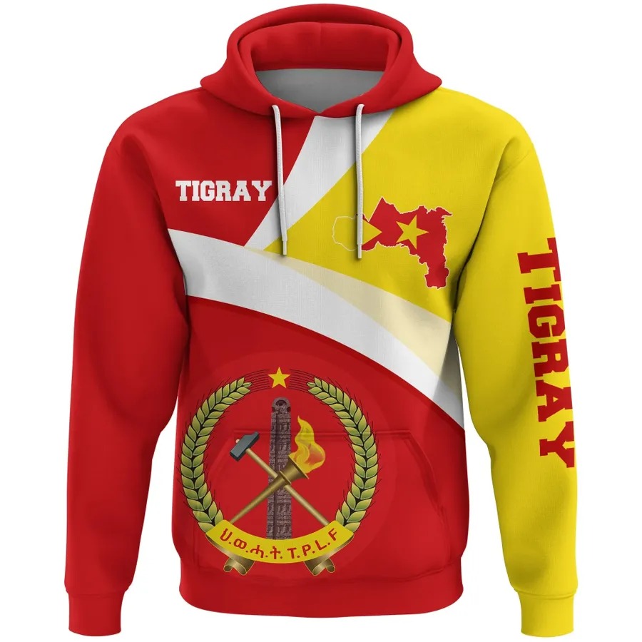 Tigray Flag Maps Red Hoodie, African Hoodie For Men Women | Inspire Uplift