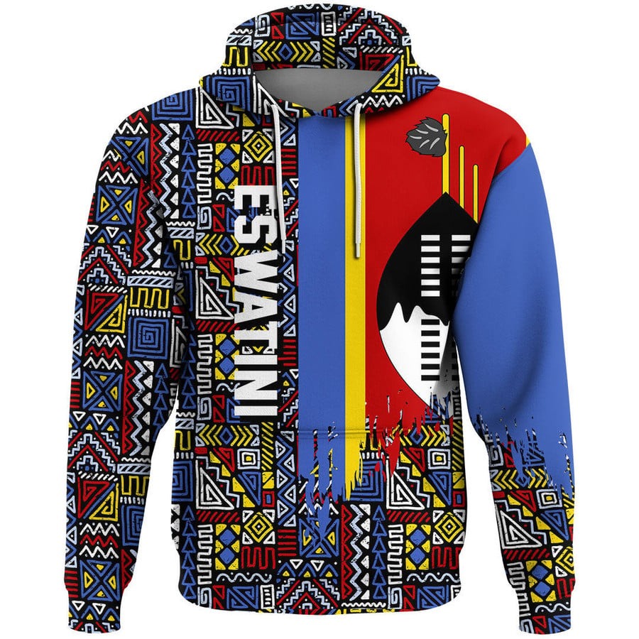 Eswatini Kenter Pattern Hoodie, African Hoodie For Men Women | Inspire ...