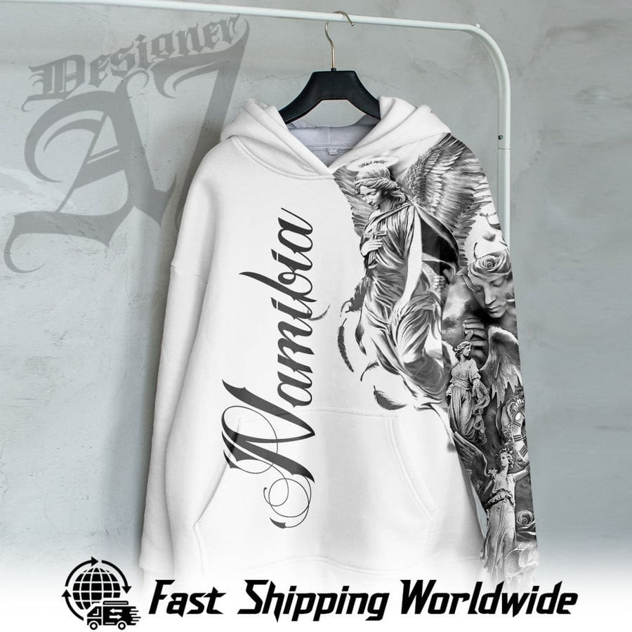 Namibia Hoodie Angel of the Lord - Famous Body Tattoo Style | Inspire ...