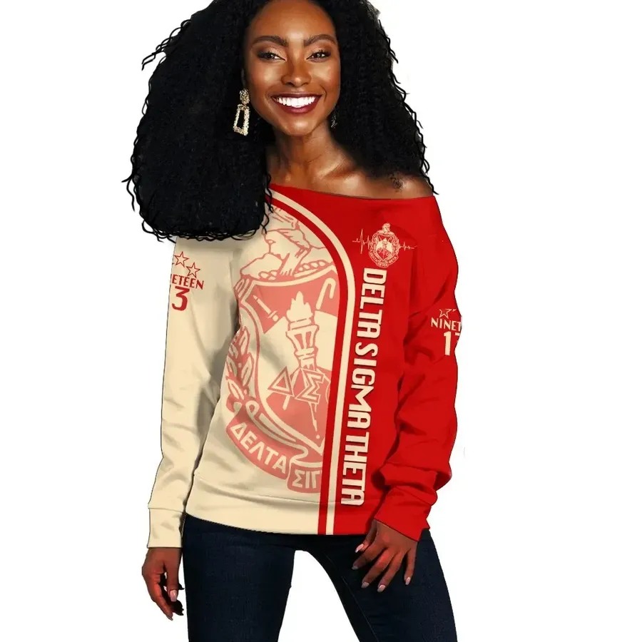 Personalised Delta Sigma Theta In My Heart Women Off Shoulde | Inspire ...