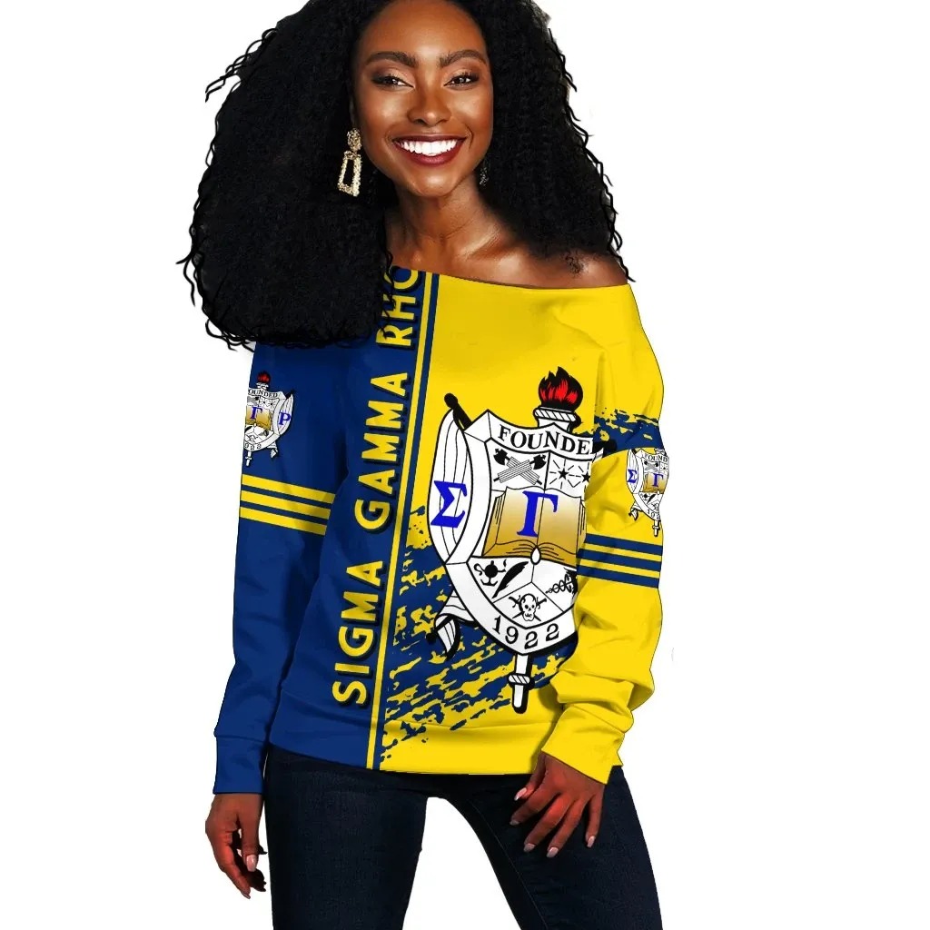 Sigma Gamma Rho Women Off Shoulder Quarter Style, African Wo | Inspire ...
