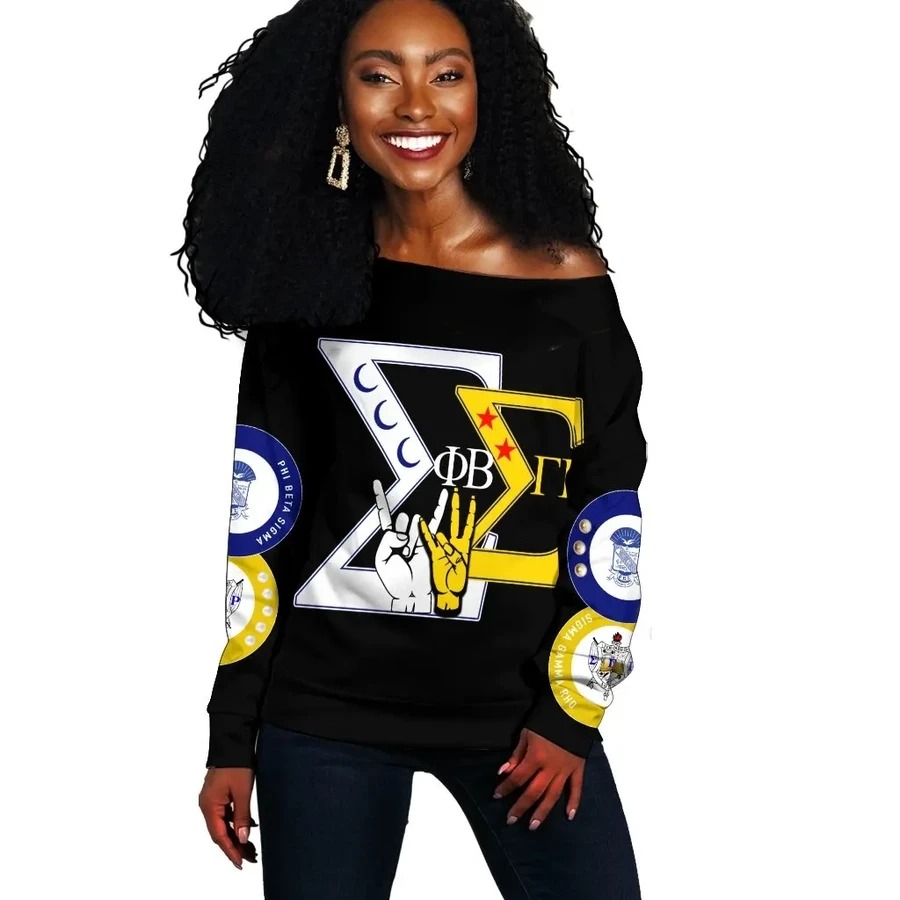 Phi Beta Sigma Sigma Gamma Rho Black Offshoulder, African Wo - Inspire ...