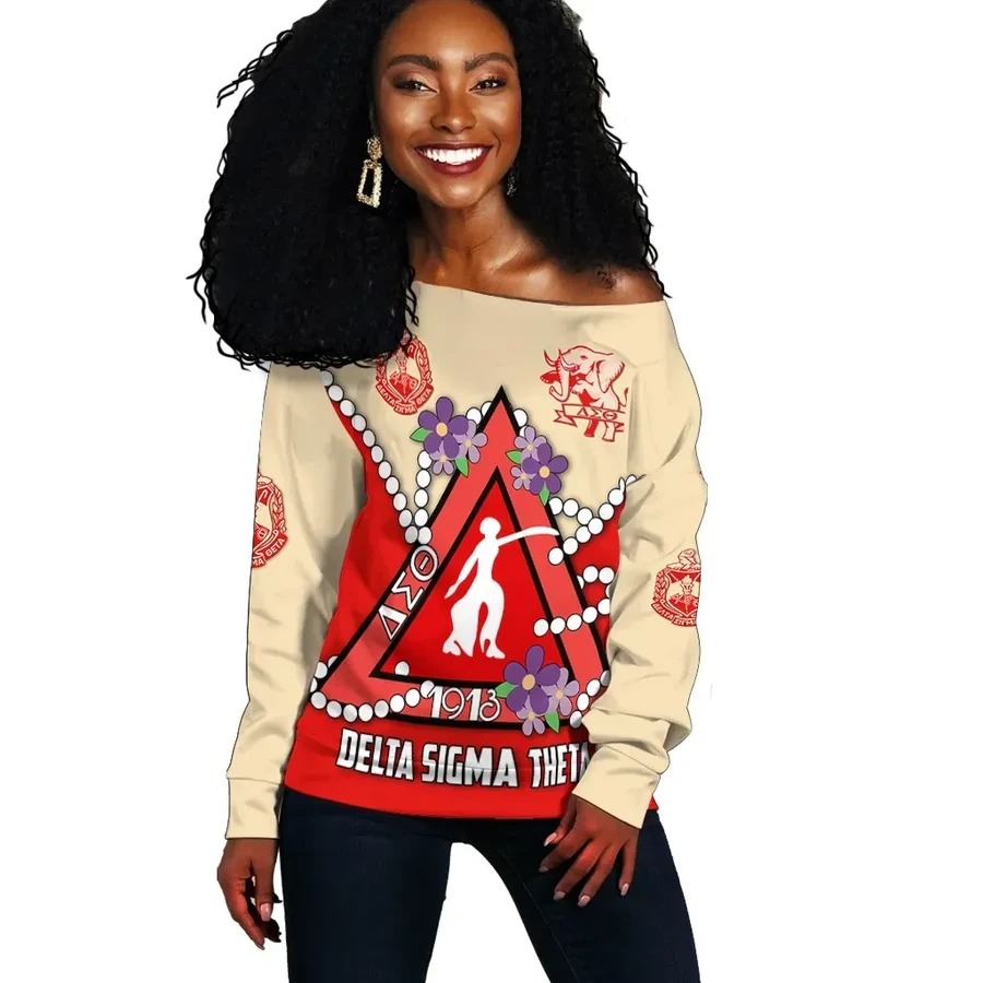 Delta Sigma Theta Pyramid Elephant Women Off Shoulder, Afric - Inspire ...