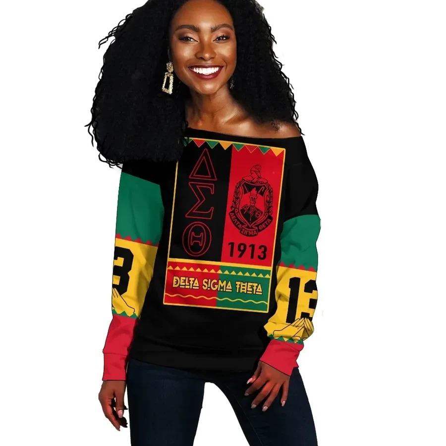 Delta Sigma Theta Black History Month Offshoulder, African W | Inspire ...