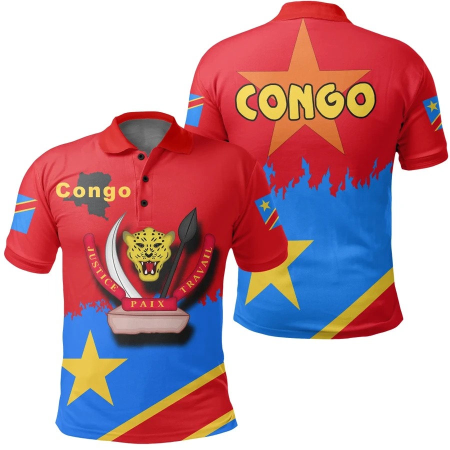 Congo Polo Coat Of Arms - First Date Style, African Polo Shi | Inspire ...