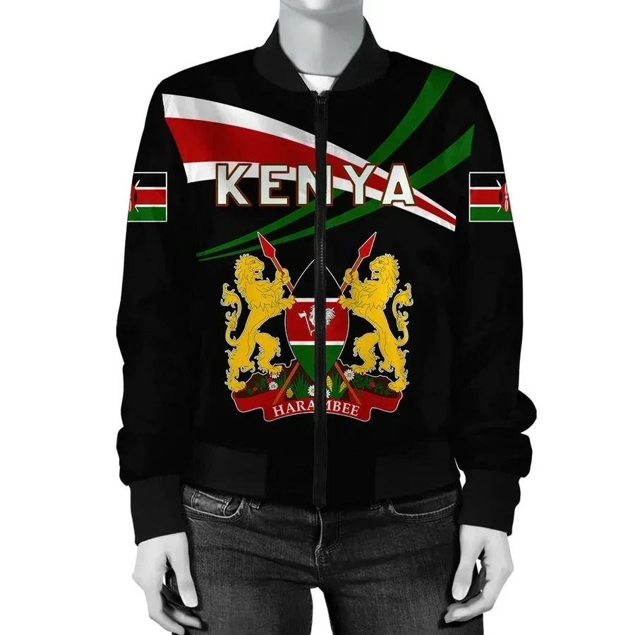 Kenya Map Bomber Jacket - Aim Style, African Bomber Jacket F | Inspire ...