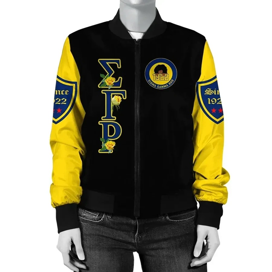 Sigma Gamma Rho Yellow Rose Bomber Jacket, African Bomber Ja | Inspire ...