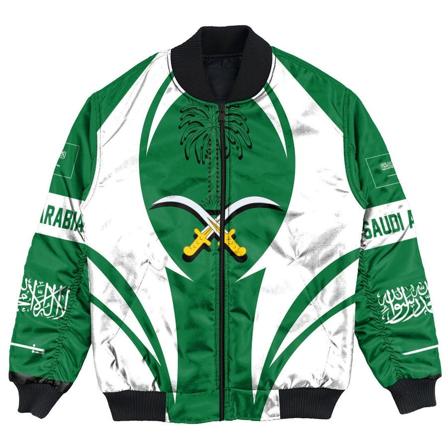 Saudi Arabia Action Falg Bomber Jacket, African Bomber Jacke | Inspire ...