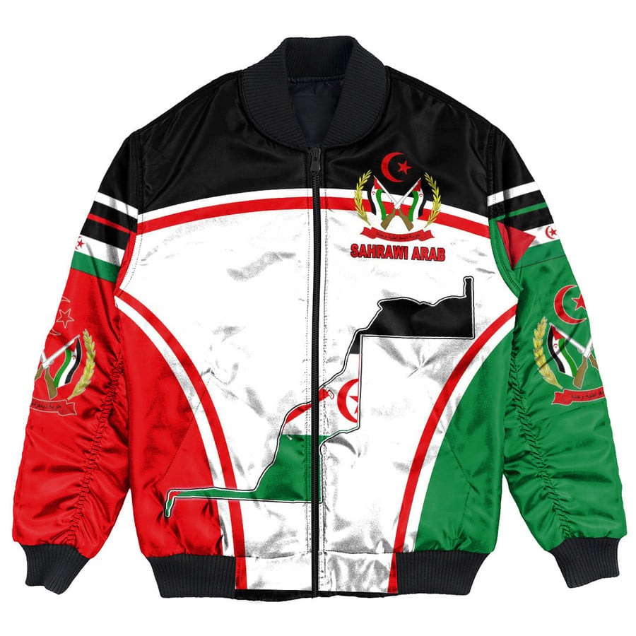 Sahrawi Arab Active Flag Bomber Jacket, African Bomber Jacke | Inspire ...