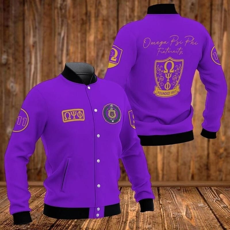 Omega Fraternity Founded 1911 Frat Baseball Jacket, African | Inspire ...