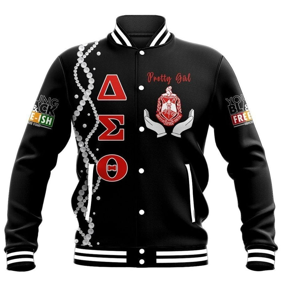 Juneteenth Delta Sigma Theta Pretty Girl Baseball Jacket, Af | Inspire ...