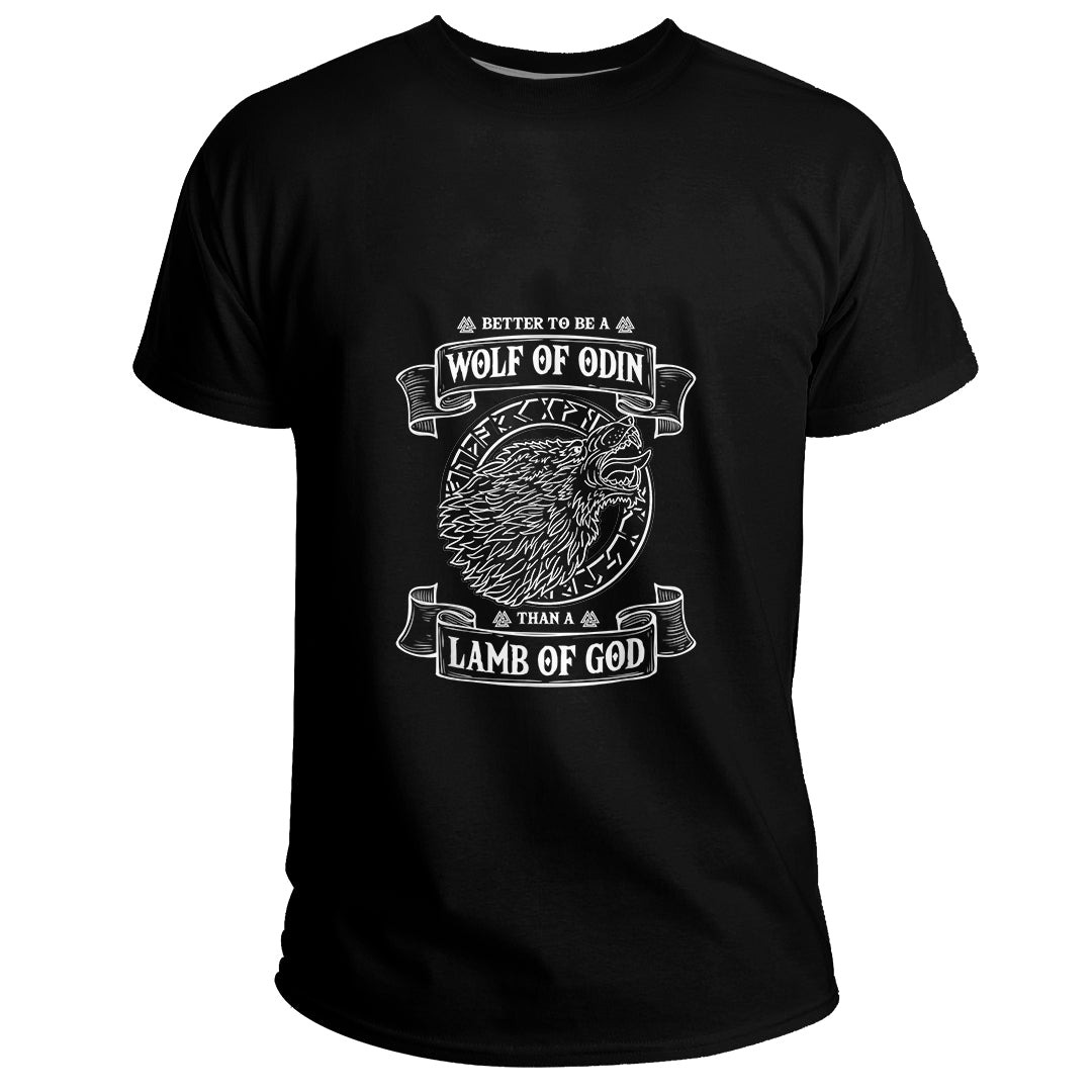 Custom Wolf of Odin Lamb of God Basic T-Shirt, Viking T Shir | Inspire ...