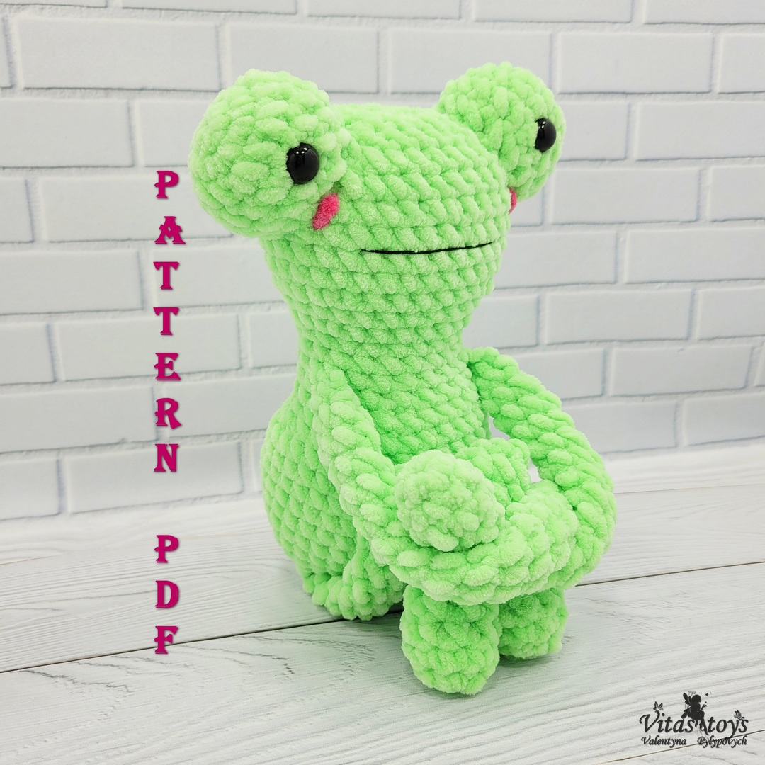 amigurumi Toy Green Froggy Plush crochet pattern | Inspire Uplift