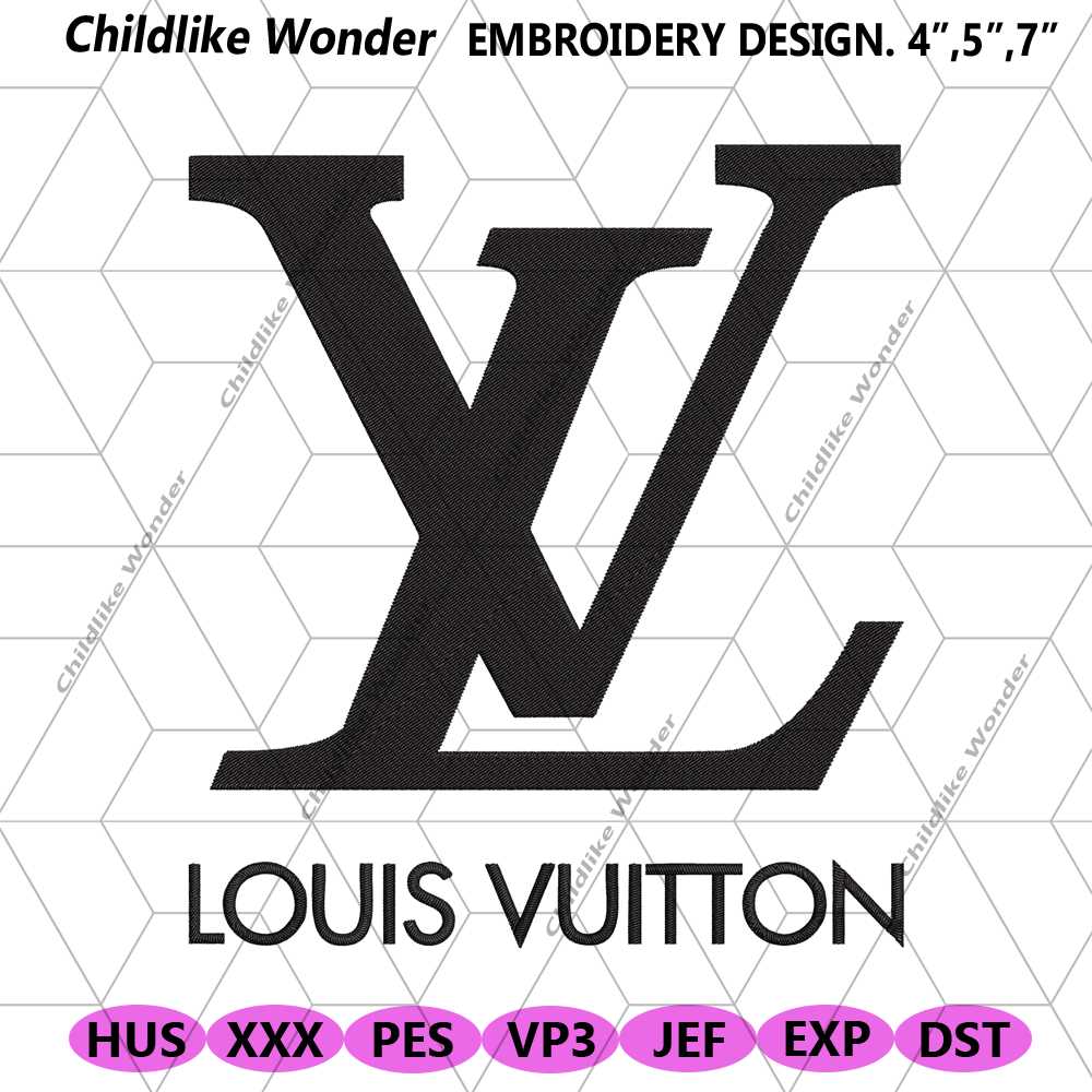 Louis Vuitton Basic Brand Logo Embroidery Design Download | Inspire Uplift