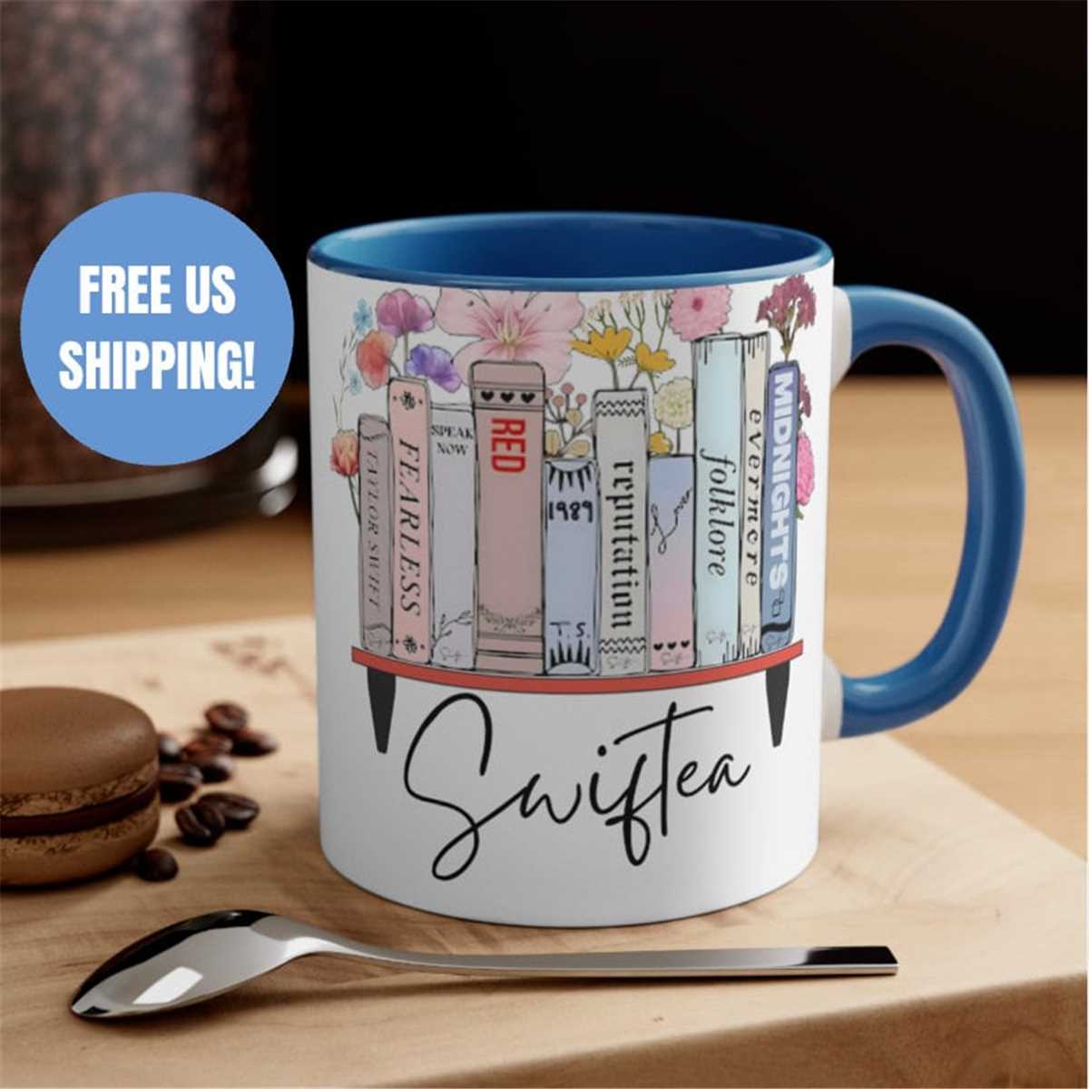 Swiftea Bookshelf Mug, Taylors Version Gifts, Swiftie Merch, | Inspire ...