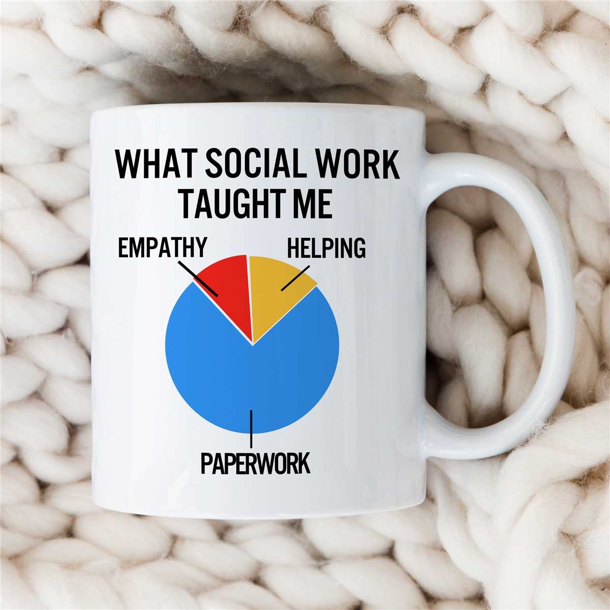 Social Worker Mug, Paperwork Joke, Pie Chart, Gift for Case | Inspire ...