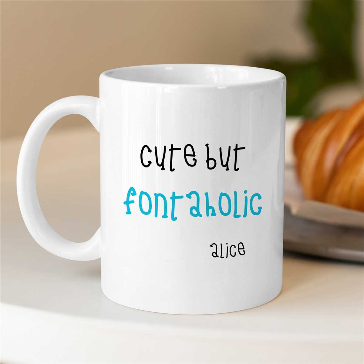 Personalized Graphic Designer Mug, 'fontaholic', Font Joke, | Inspire ...