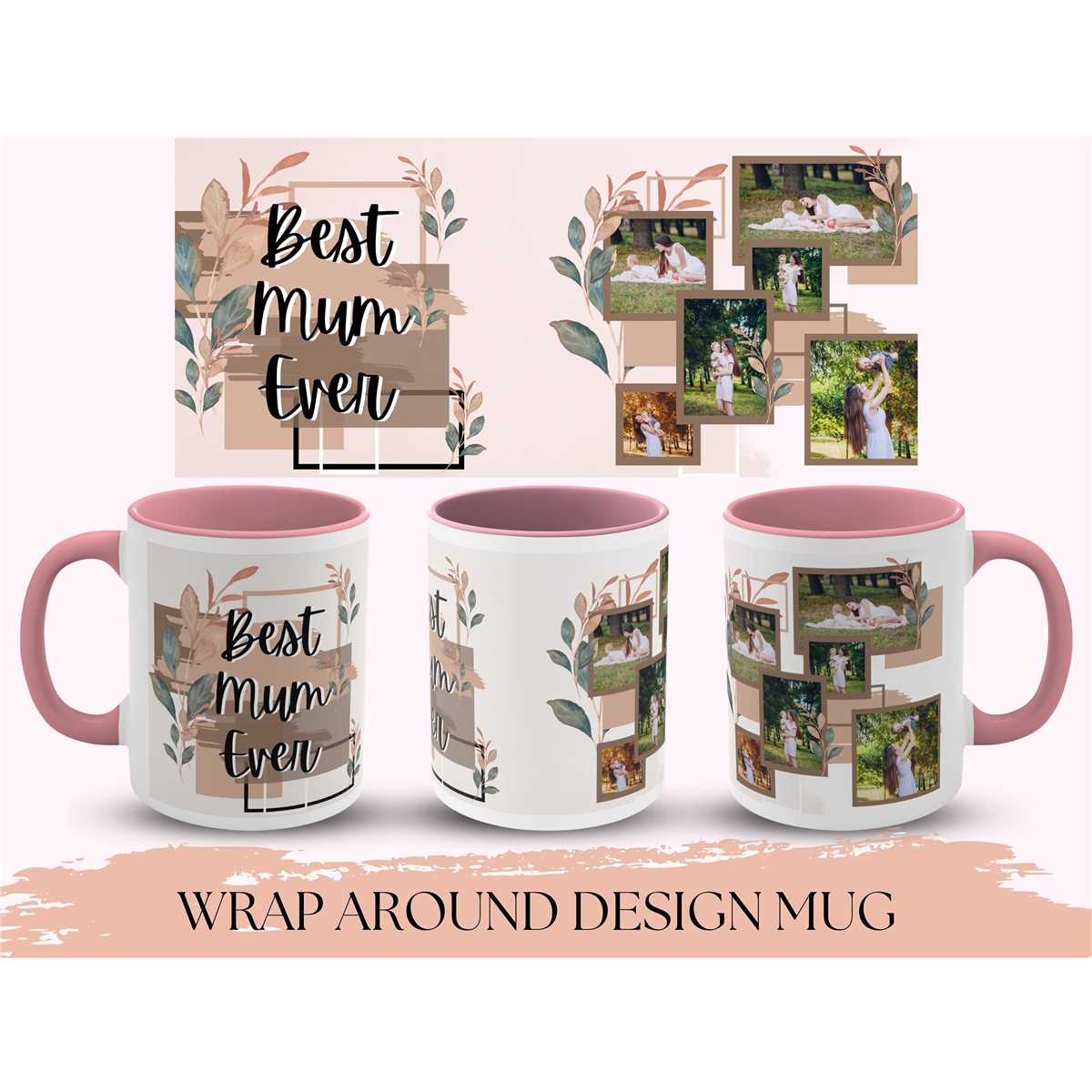 Best Mum Ever Mug, Mom Customizable Mug Photo Collage For Mo | Inspire ...