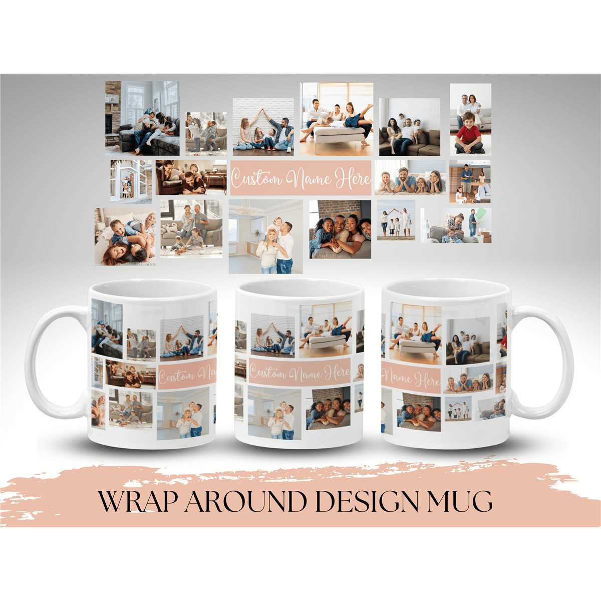 Custom Photo Collage Mug, Picture Collage With Name Mug For | Inspire ...