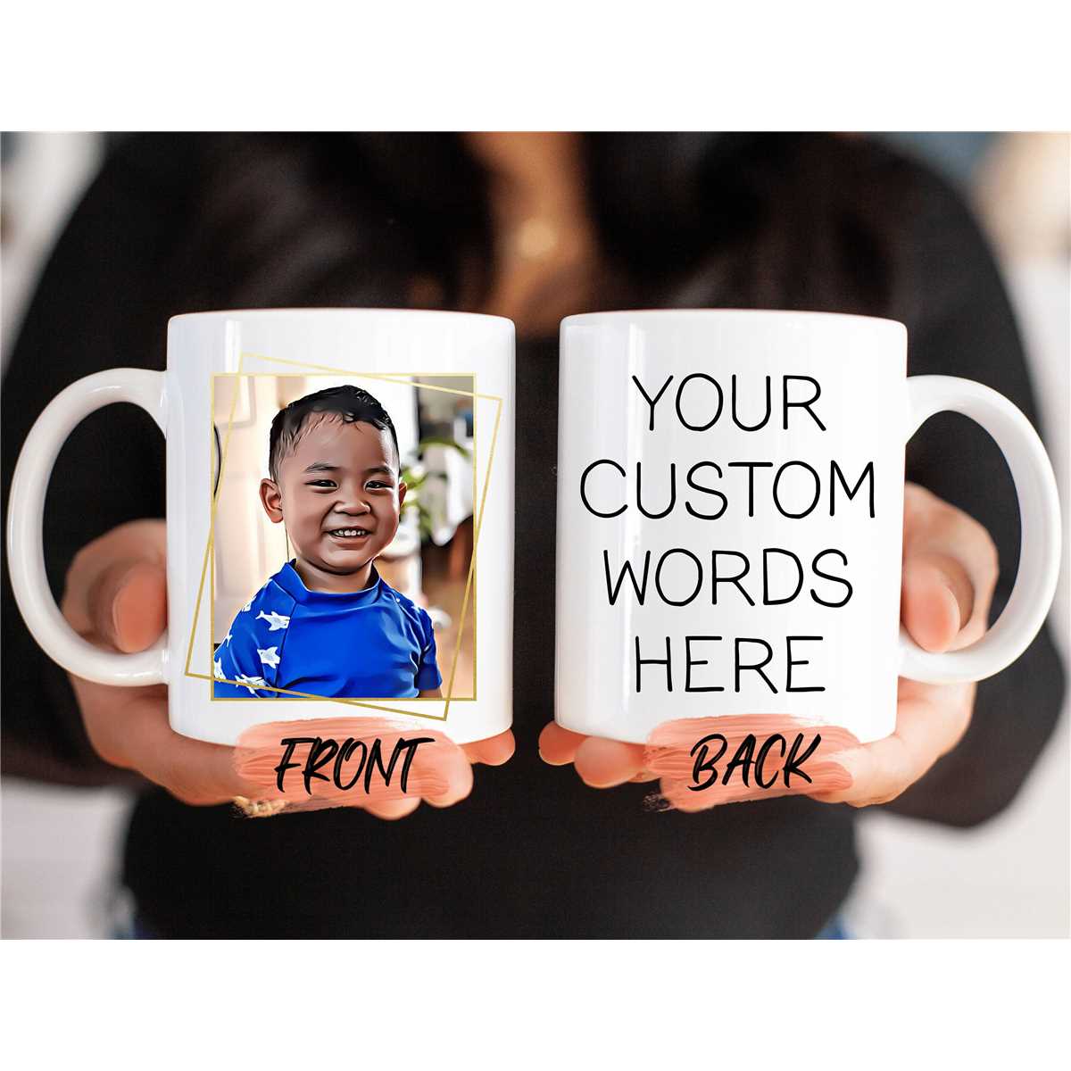 Customizable Mug Personalized Coffee Cup, Cartoonized Photo | Inspire ...