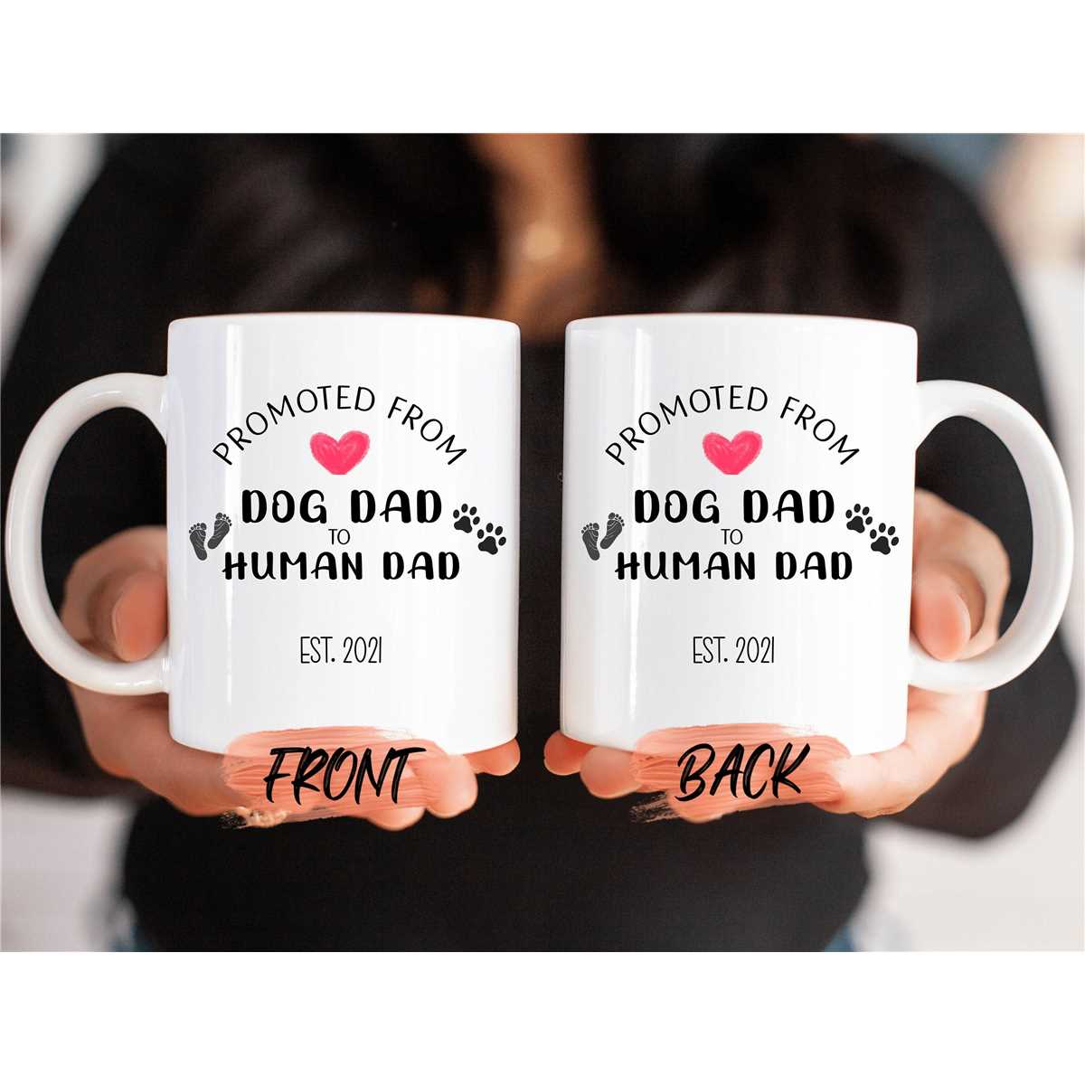 Custom Fur Daddy, From Fur Dad To Human Dad Mug For Hubby An | Inspire ...