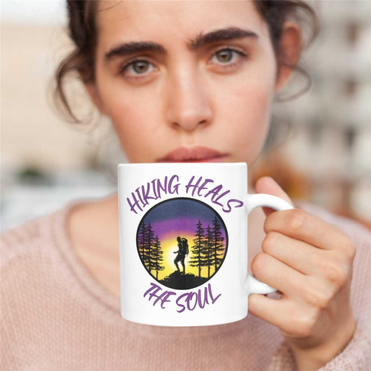 Hiking Heals The Soul Mug, Hiking, Walking, Mountain Hiking, | Inspire ...