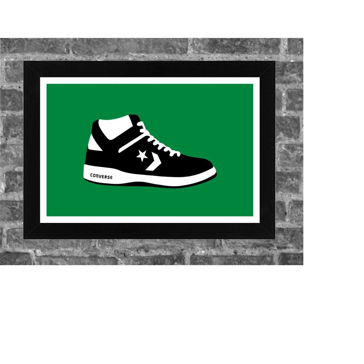Converse Weapon Shoe Larry Bird Boston Celtics Sports Print | Inspire ...