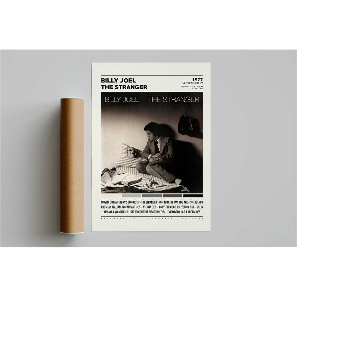 Billy Joel Posters / The Stranger Poster / Album Cover Poste - Inspire ...