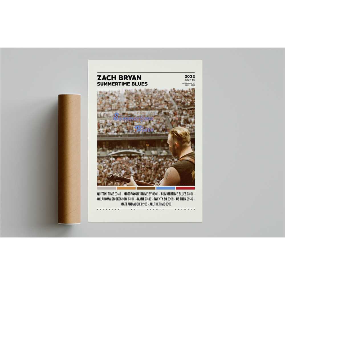 Zach Bryan Posters / Summertime Blues Poster / Summertime Bl - Inspire ...