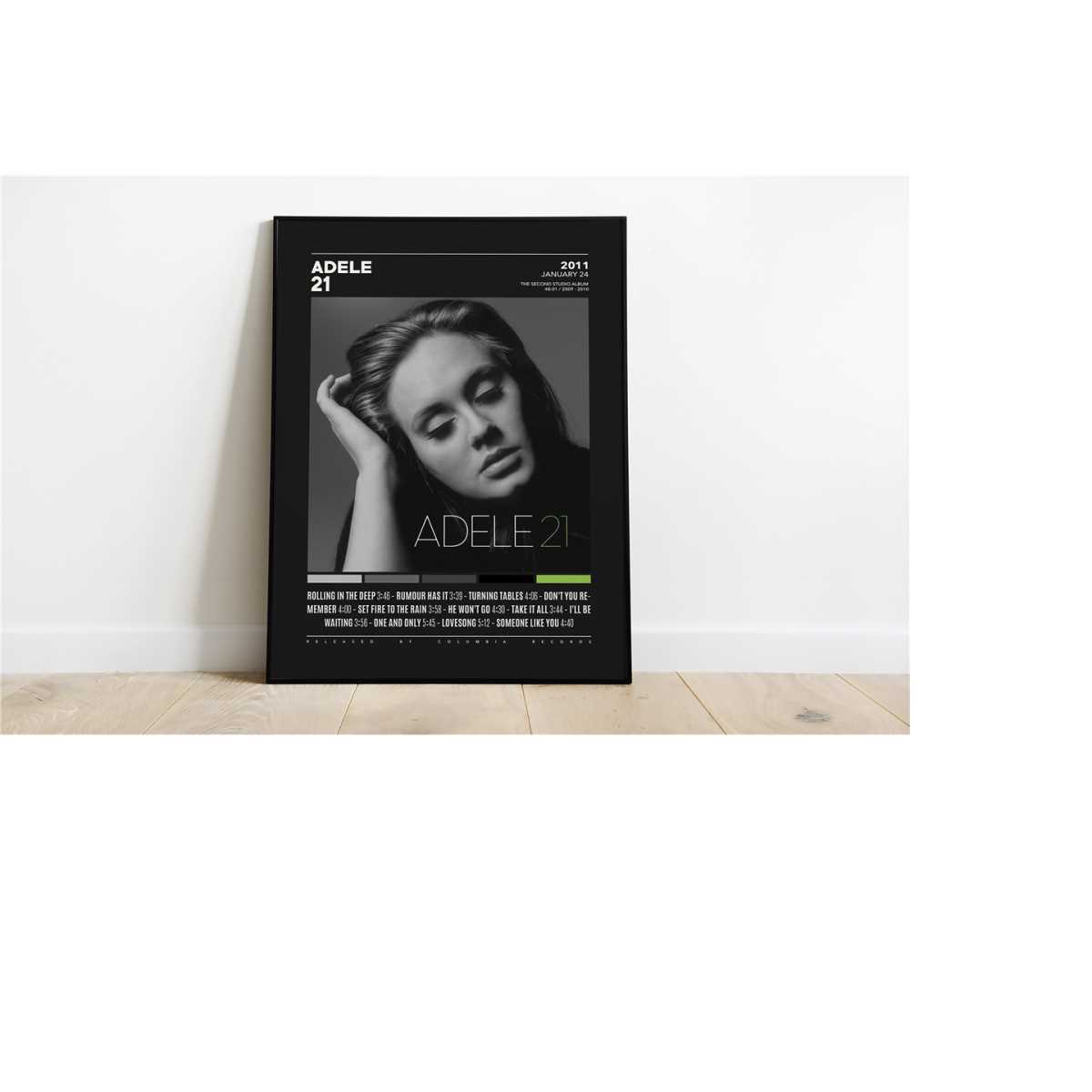 Adele Posters / 21 Poster / Adele, 21, Album Cover Poster / | Inspire ...