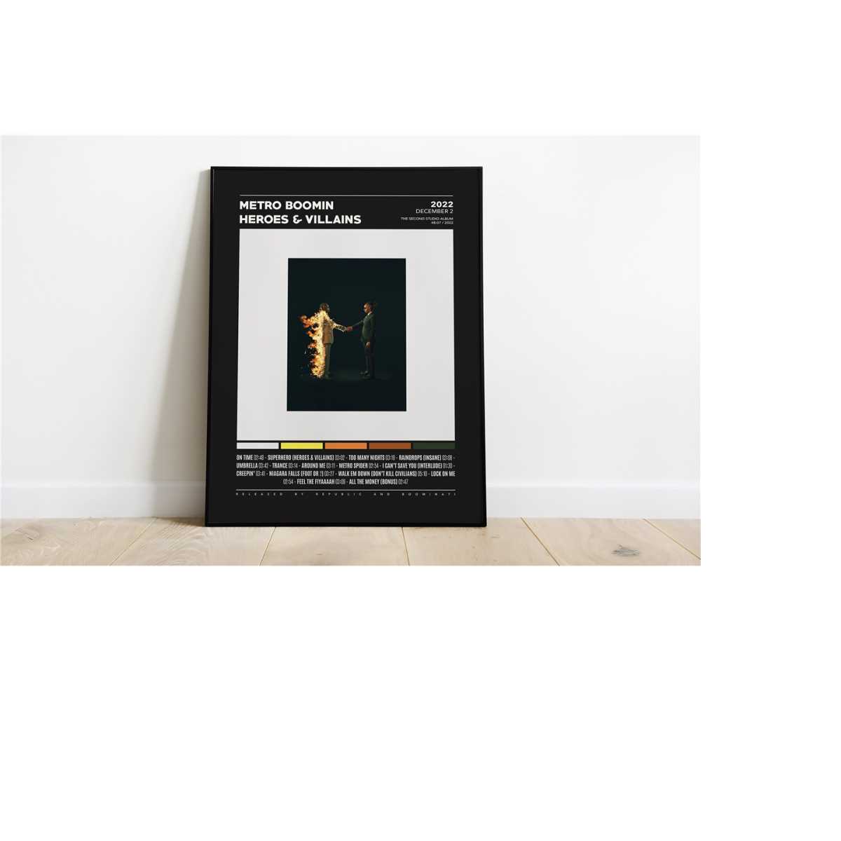 Metro Boomin Poster / Heroes & Villains Poster / Album Cover | Inspire ...
