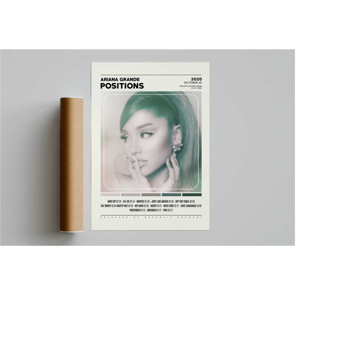 Ariana Grande Positions Album Cover Poster, Ariana Grande Po | Inspire ...