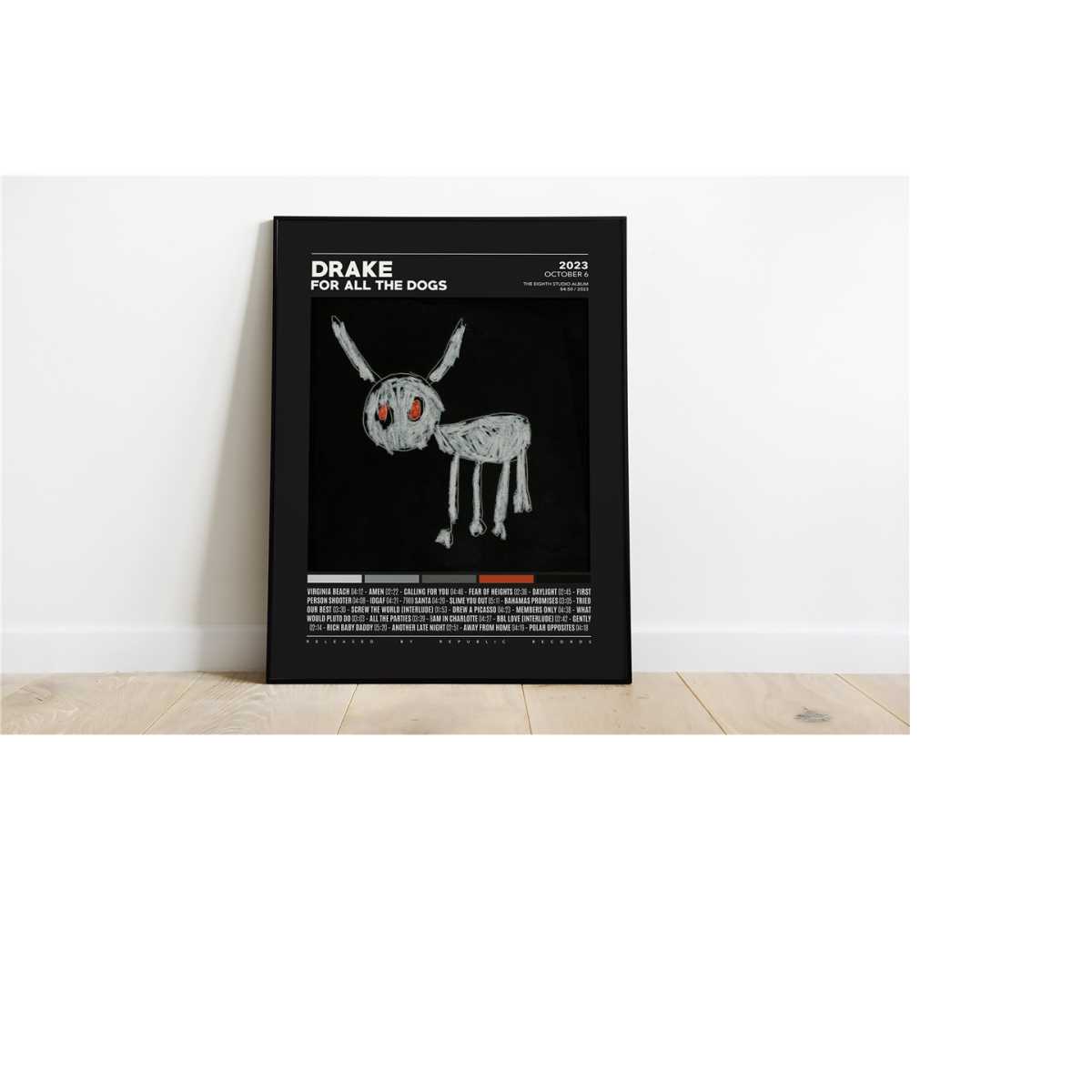 Drake Poster | For All The Dogs Poster | Drake, Tracklist Al | Inspire ...
