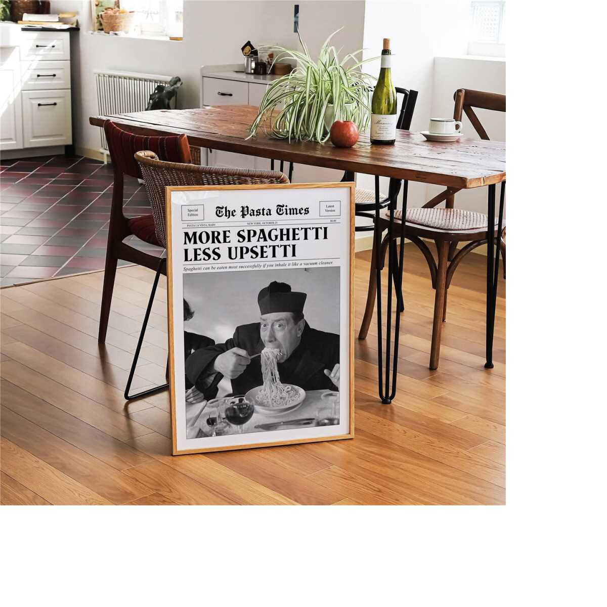 Trendy Newspaper Print, Fun Kitchen and Bar Poster, Y2K Art, - Inspire ...