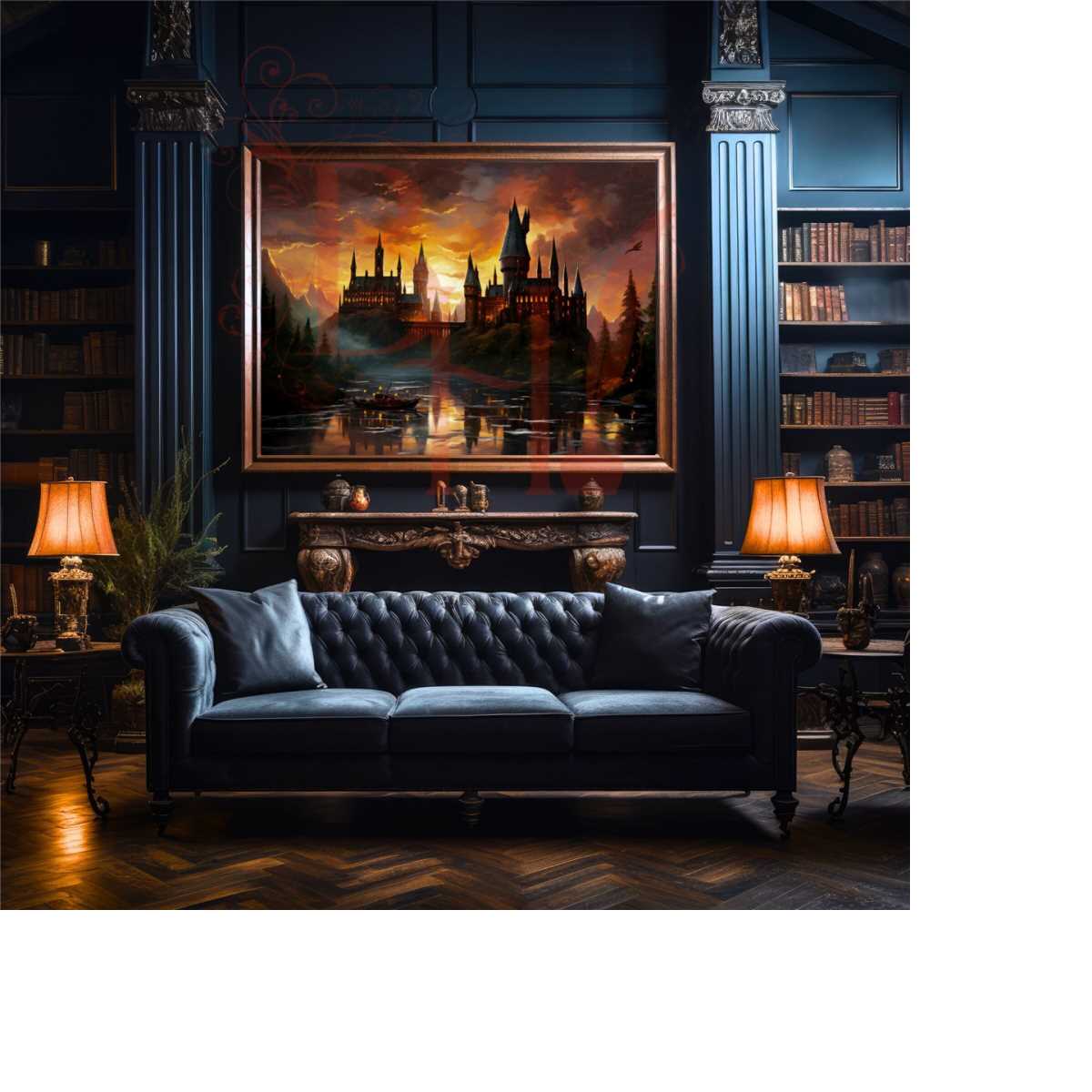 Hogwarts Castle Portrait Digital Fine Art Print Magic School | Inspire ...